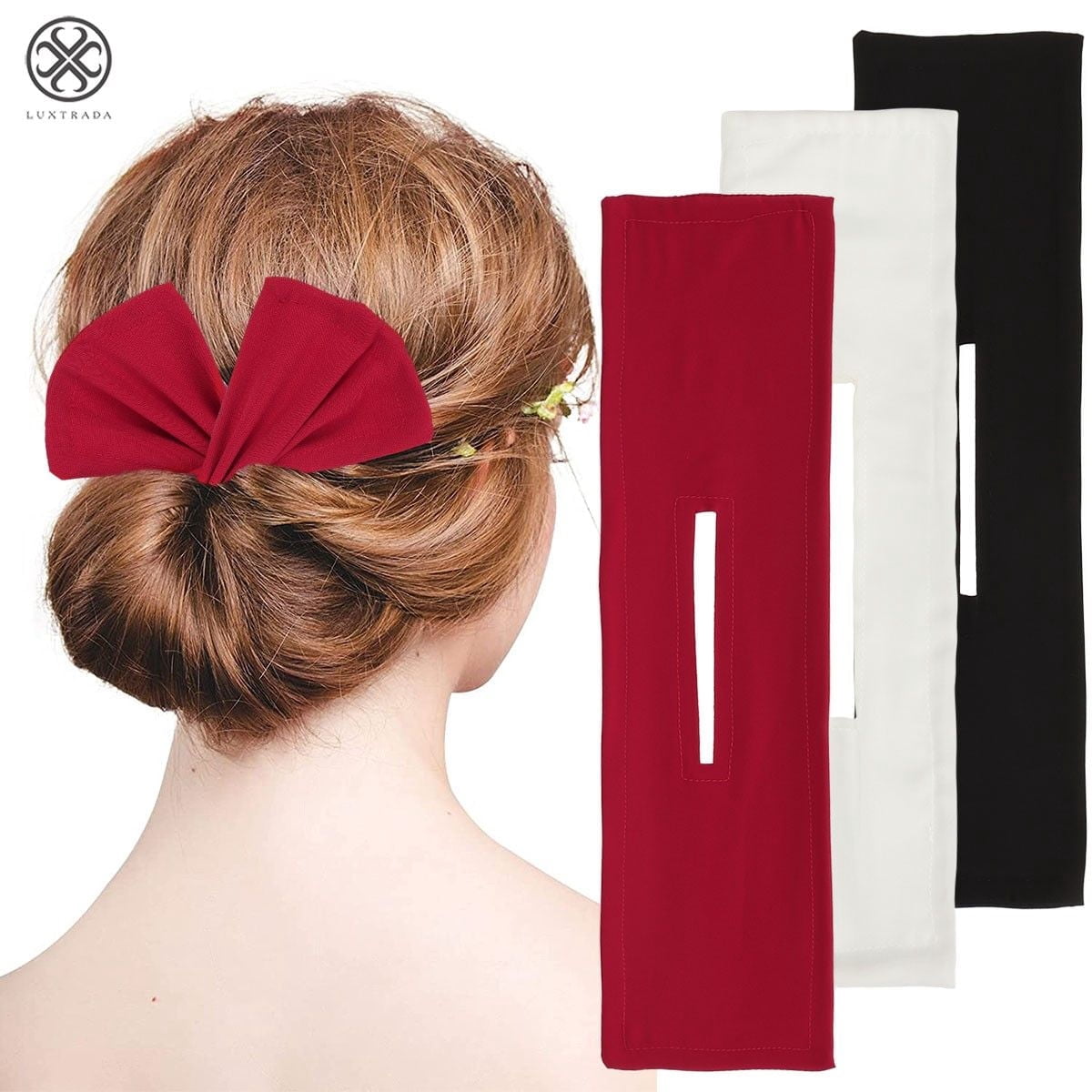 1 Set of 3pcs Deft Bun Soft Hair Donut Bun Maker Twist Hairstyle Clip ...