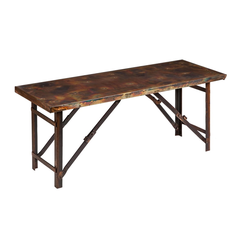 Garden Bench in Burnt Copper Finish - Walmart.com