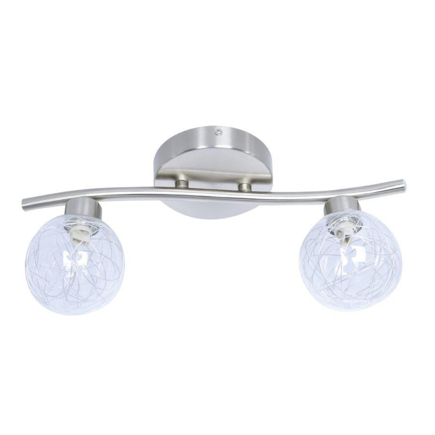 Xtricity - 2 Heads Ceiling Light  14.17 Width  From The Oscar Collection  Silver