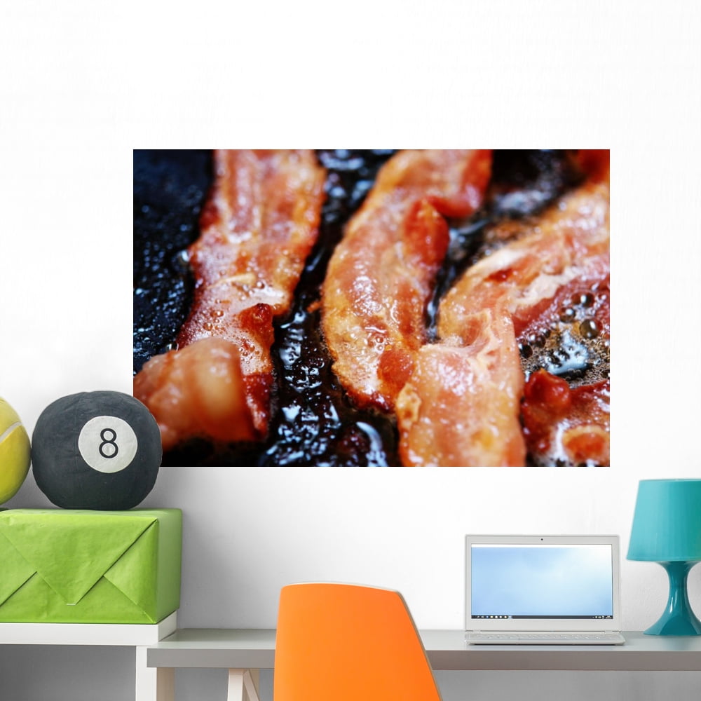 Bacon Sizzling Wall Mural by Wallmonkeys Peel and Stick Graphic (36 in ...
