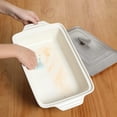 4.5 Quart Ceramic Casserole Dish with Lid, 9x13 Baking Dish for Oven ...
