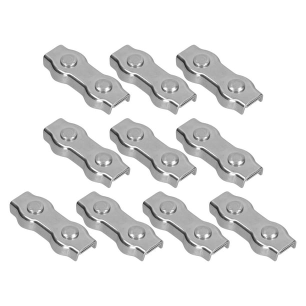 Clips para cuerda de alambre, abrazaderas de Cable de acero inoxidable, pinza de agarre Simple ...