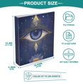 ALAZA Eye Mandala Moon Hardcover 3 Ring Binder 1.5" D-Rings with ...