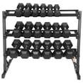BalanceFrom 550 LB Dumbbell Set with 3-Tier Rack, Pair of 5-50 LBs ...