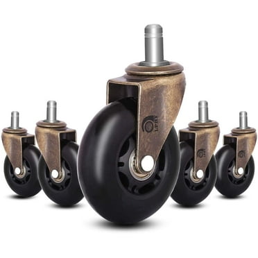 WEN 3-Inch Polyurethane Replacement Office Chair Swivel Caster Wheels ...