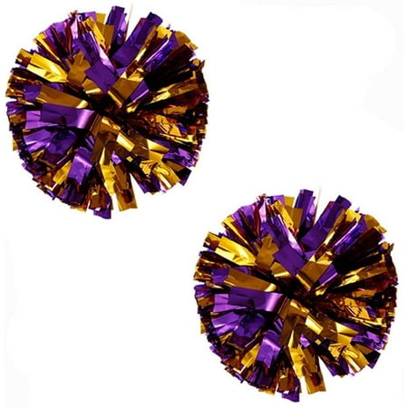 IGUOHAO 14" 2 Pack Plastic Pom Poms Cheerleading Pom Poms Sports Dance ...