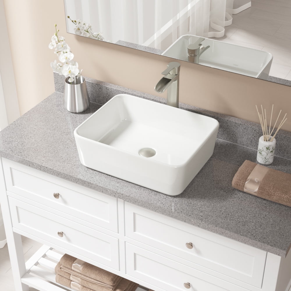 V140-B Porcelain Vessel Sink 731 Ens. in Brushed Nickel - Walmart.com