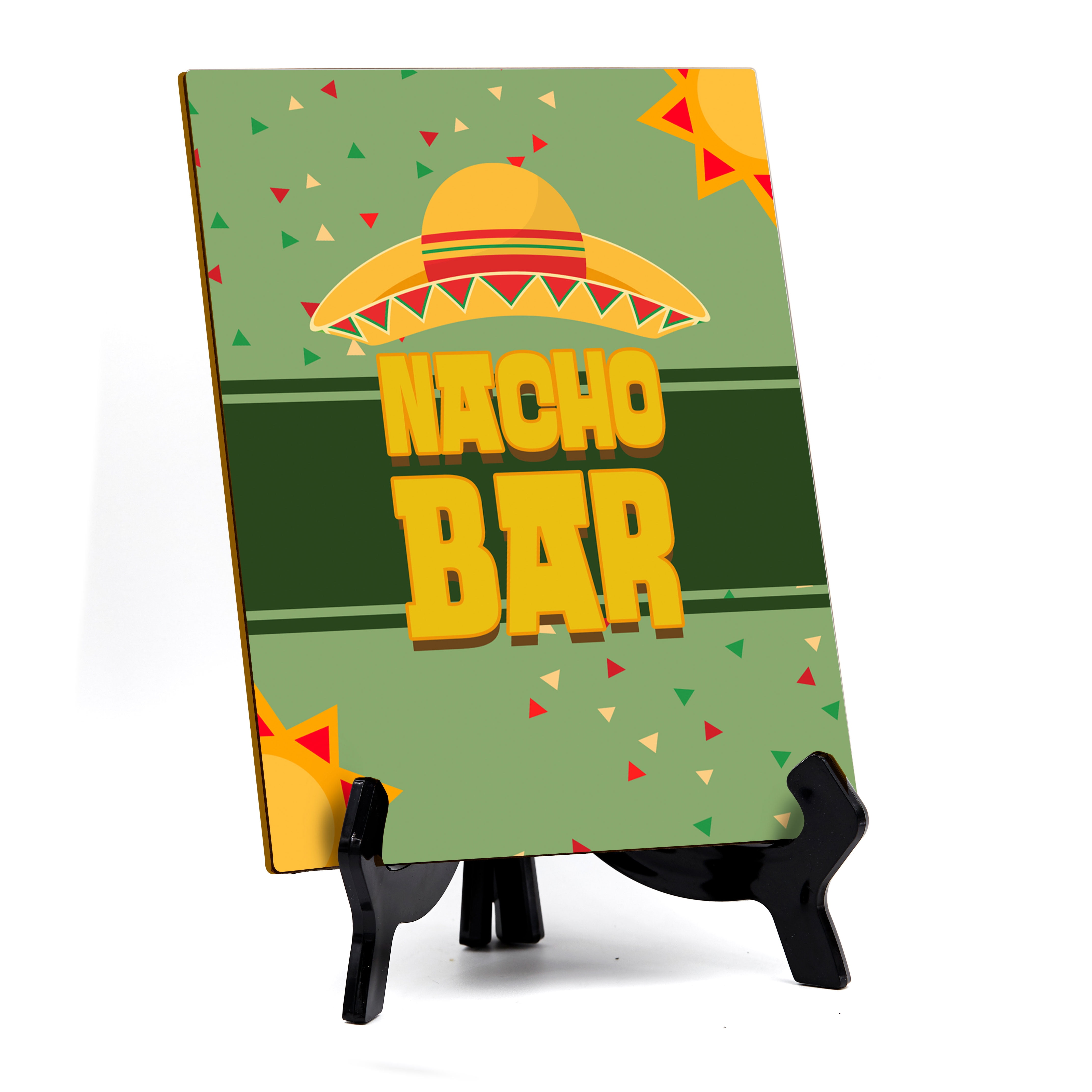 Signs ByLITA Nacho Bar Hat, Table Sign with Acrylic Stand (6x8 ...