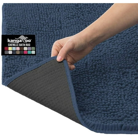 Kangaroo Luxury Chenille Bath Rug, Extra Soft and Absorbent Shaggy ...