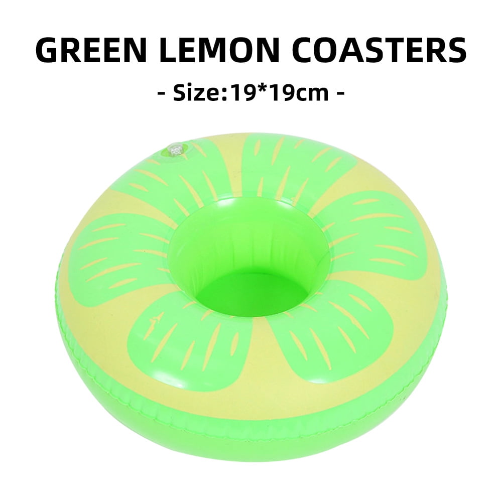 Occkic Inflatable PVC Coaster Donuts Lemon Watermelon Coaster Pineapple ...