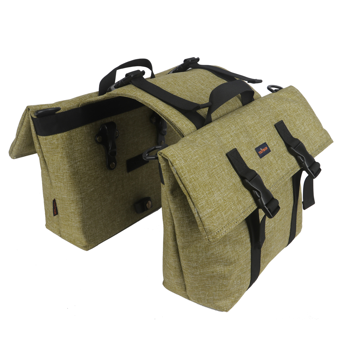 TOURBON Bike Rear Bag Rack Pack Motorcycle Rear Bag Double Panniers ...