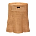 bali & pari Dayo Scalloped Natural Rattan Console Table with Drawer ...