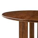 Modway Rivian 48" Modern Round Solid Wood Dining Table in Walnut ...