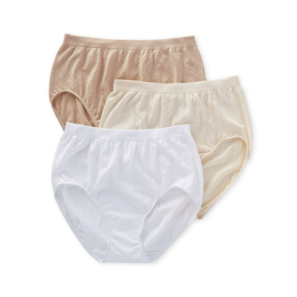 Bali Womens Bali Comfort Revolution Microfiber Brief Panty 3 Pack
