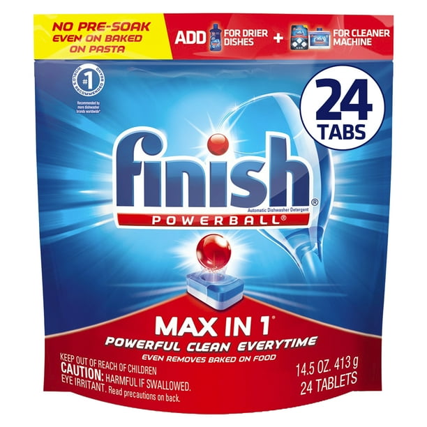 Finish Classic- 24ct - Dishwasher Detergent - Powerball - Dishwashing ...