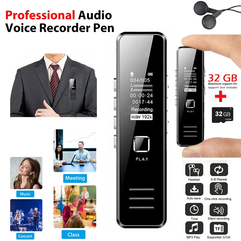 Digital Voice Recorder Voice Activated Recorder with Playback,Small ...