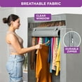 Portable Wardrobe Closet - 50 lb Capacity, Internal Heavy Duty Metal ...