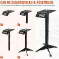 Bench Grinder Stand, Heavy-Duty Steel Pedestal with Base Plate and Tool ...