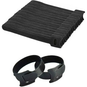 TSV 120Pcs Reusable Fastening Cable Ties, 6" Cable Straps Microfiber ...