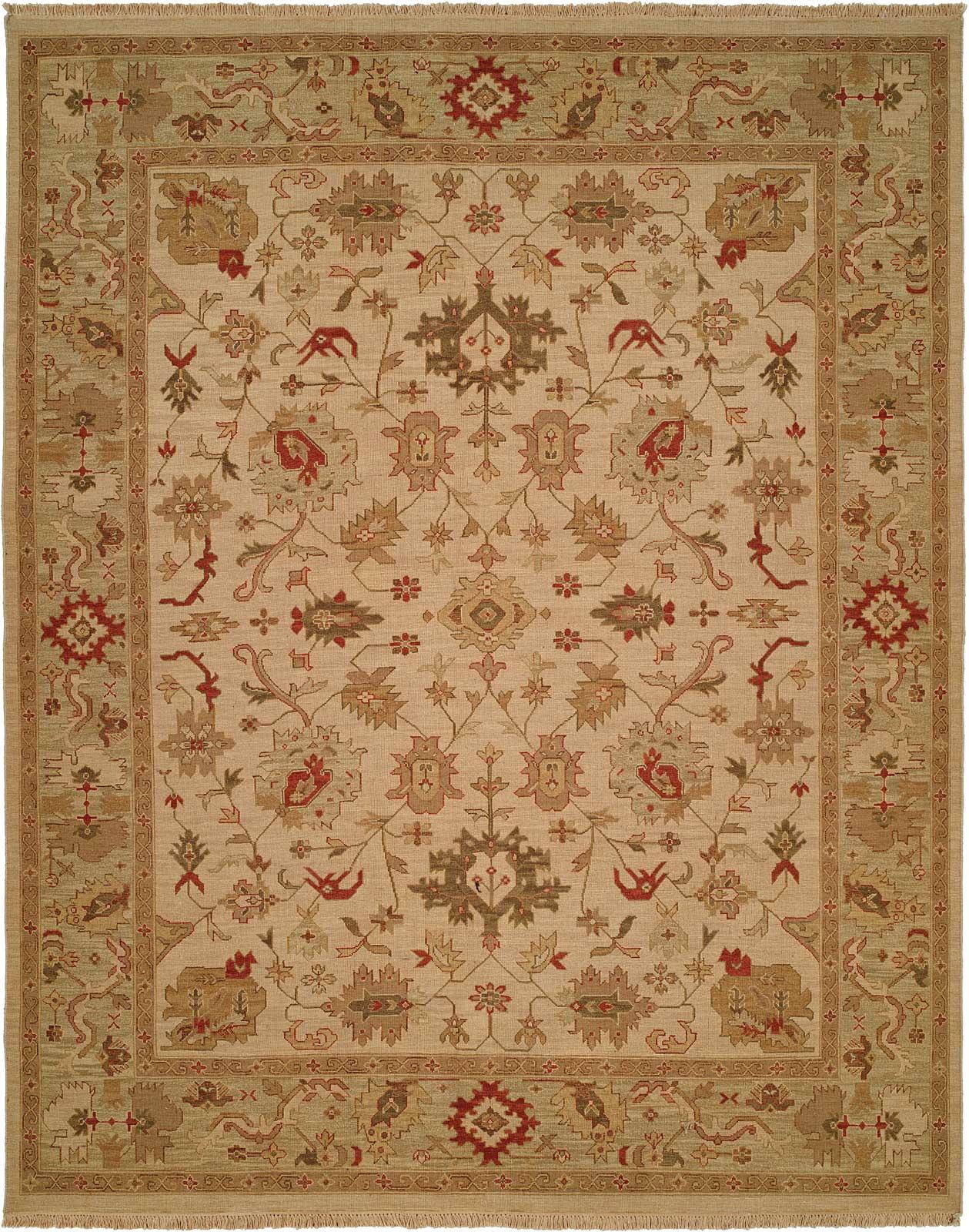 K2 Floor Style Soumak Ivory/Light Green Hand Made Wool Area Rug ...