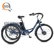 "26"" Adult 7 Speed Dual Chains Electric Tricycle, 350W Motor, 36V 13Ah ...