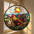 Farm Chicken Stained Glass Suncatcher – Decorative Window Accent ...