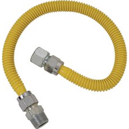 BrassCraft CSSC21-36P Straight Gas Connector, 3/4 in, FIP x MIP, 36 in ...