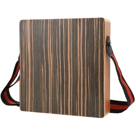 Wooden Flat Hand Drum Box for Singers with Instrument Belt Internal ...