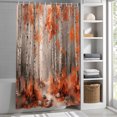 Abstract Autumn Birch Forest Trees Shower Curtain Set, Waterproof ...