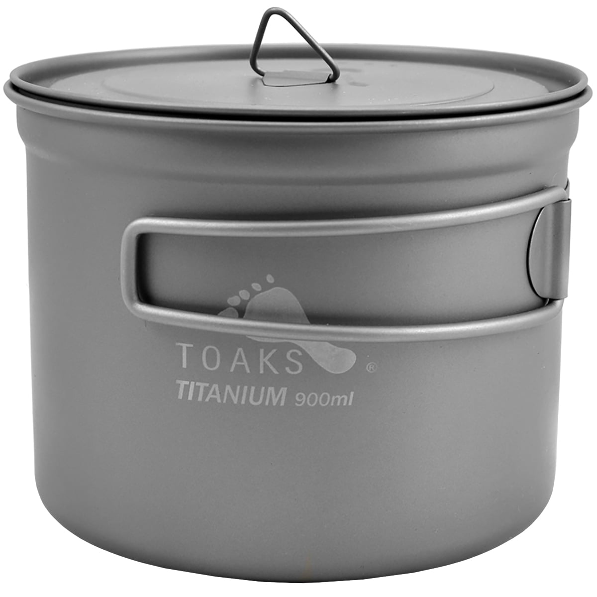 TOAKS 900ml D115mm Titanium Camping Cooking Pot with Foldable Handles ...