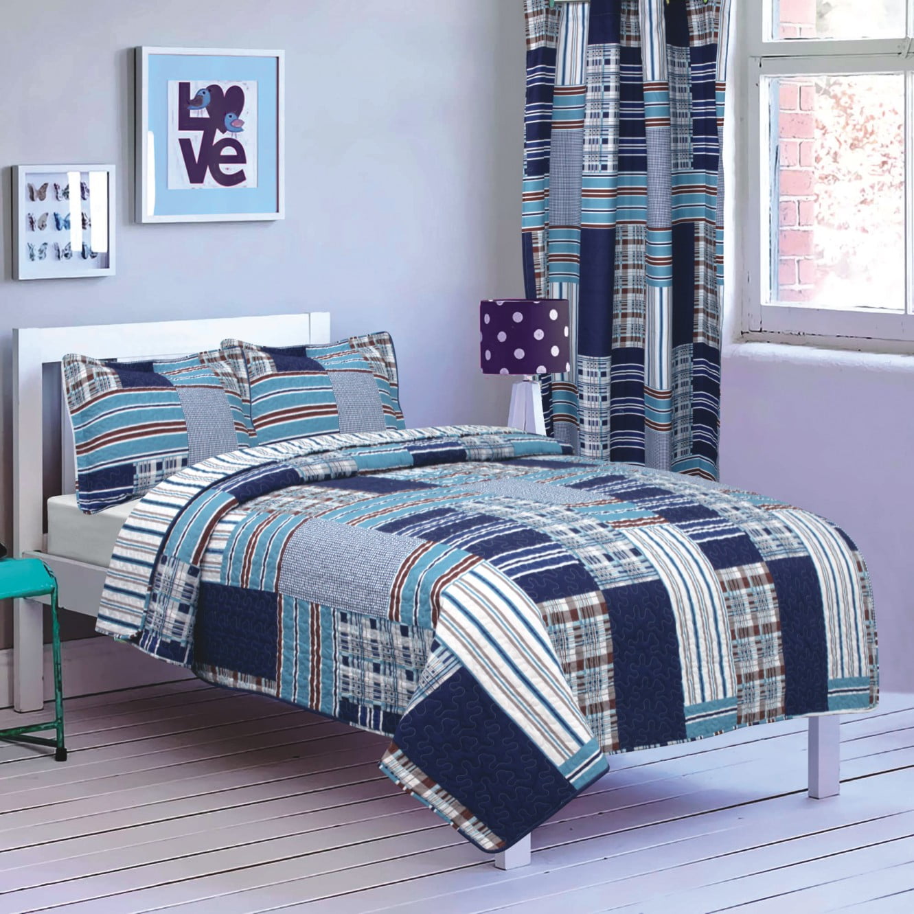 All American Collection New 2pc Printed Modern Bedspread Coverlet Set ...