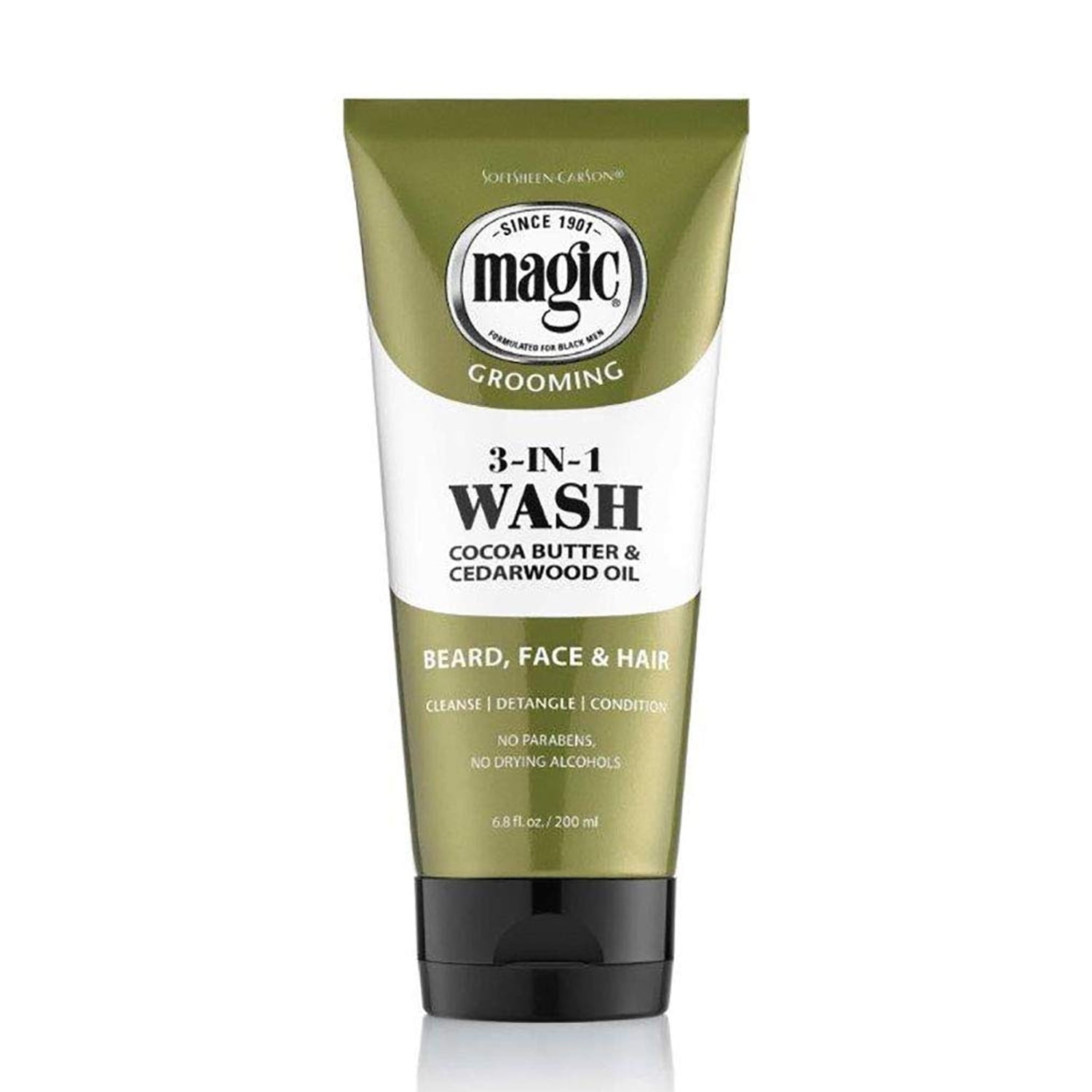 Magic Beard Wash 3 in 1 Wash with Cocoa and Shea Butters, 6.8 fl oz,3 ...