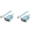 2X USB Console Cable RJ45 Cat5 Ethernet to Rs232 DB9 COM Port Serial Female Routers Network ...