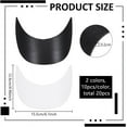 20pcs 6.1x4.9inch Baseball Cap Visor Insert White & Black Ball Cap for ...