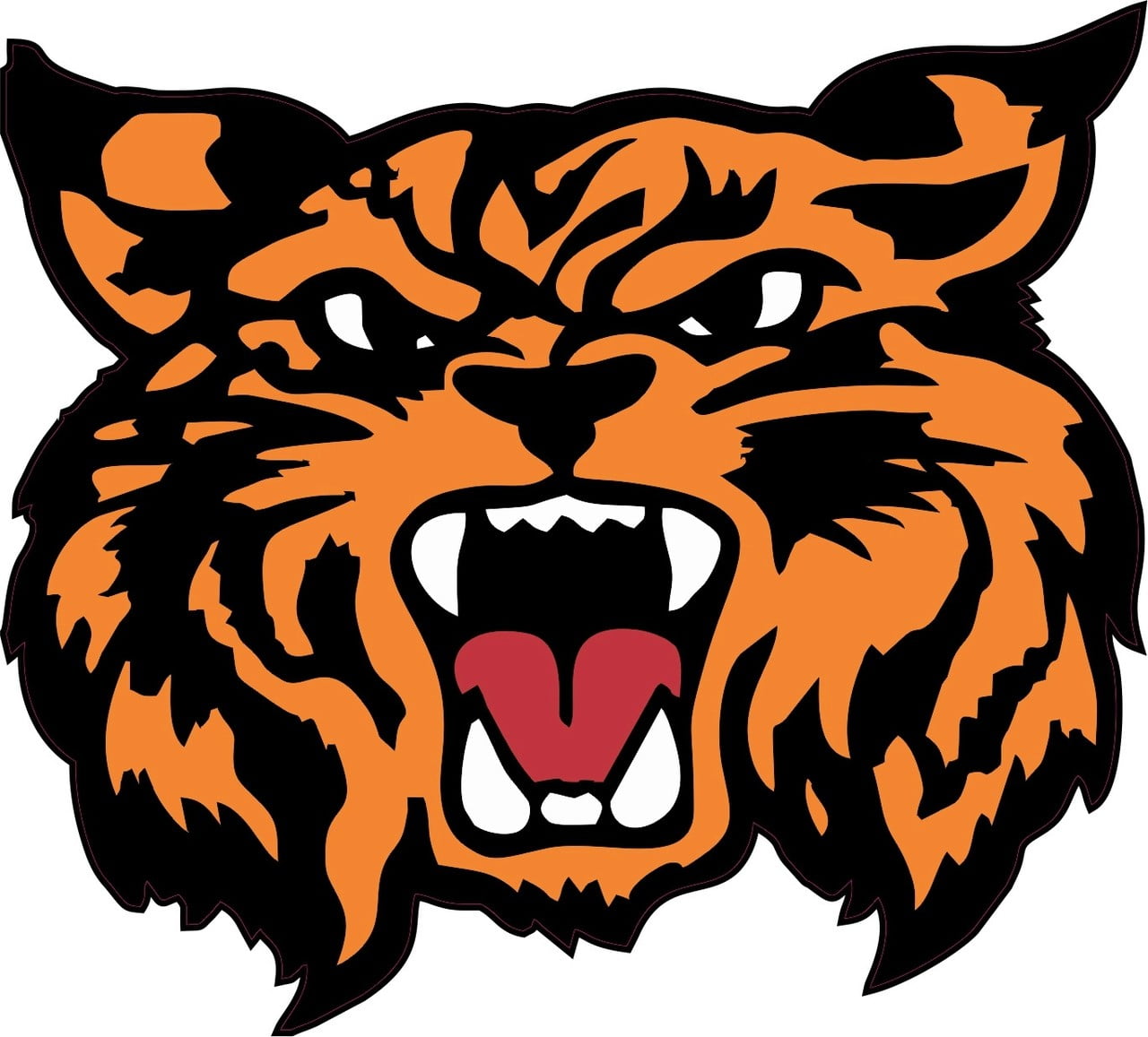 4.5in x 4in Orange Black Wildcat Bumper Sticker Decal Vinyl Window ...