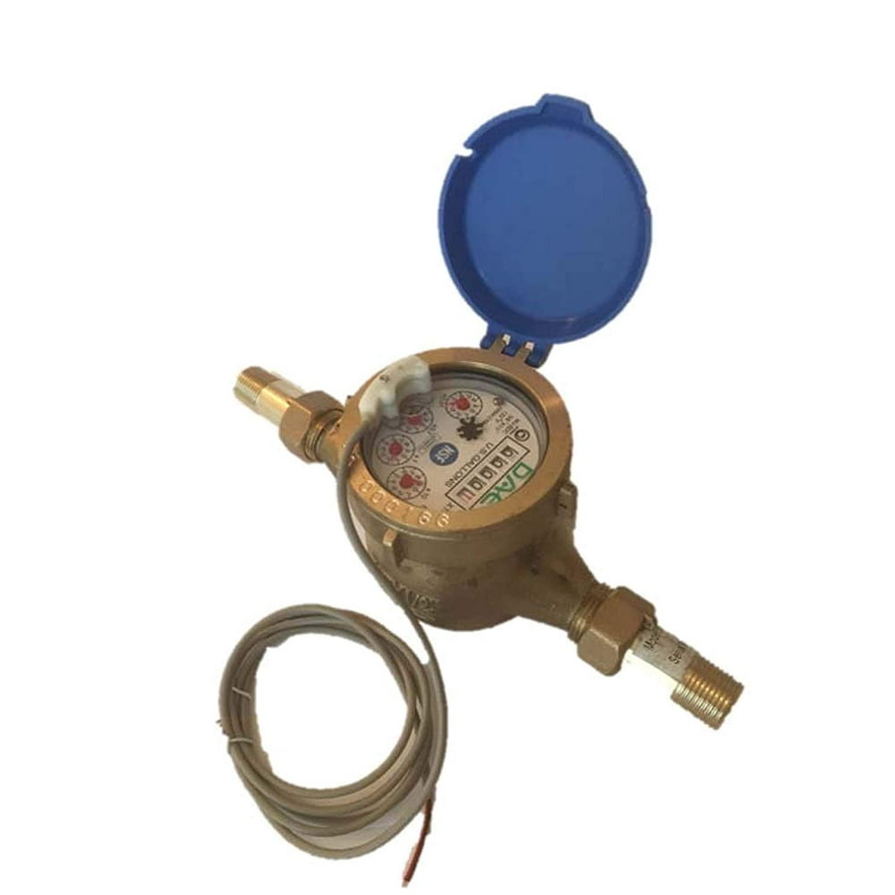 DAE MJ-50 Lead Free Potable Water Meter, 1/2" NPT Couplings, Pulse ...
