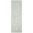 SAFAVIEH Micro-Loop Britton Floral Bordered Wool Area Rug, Light Grey ...