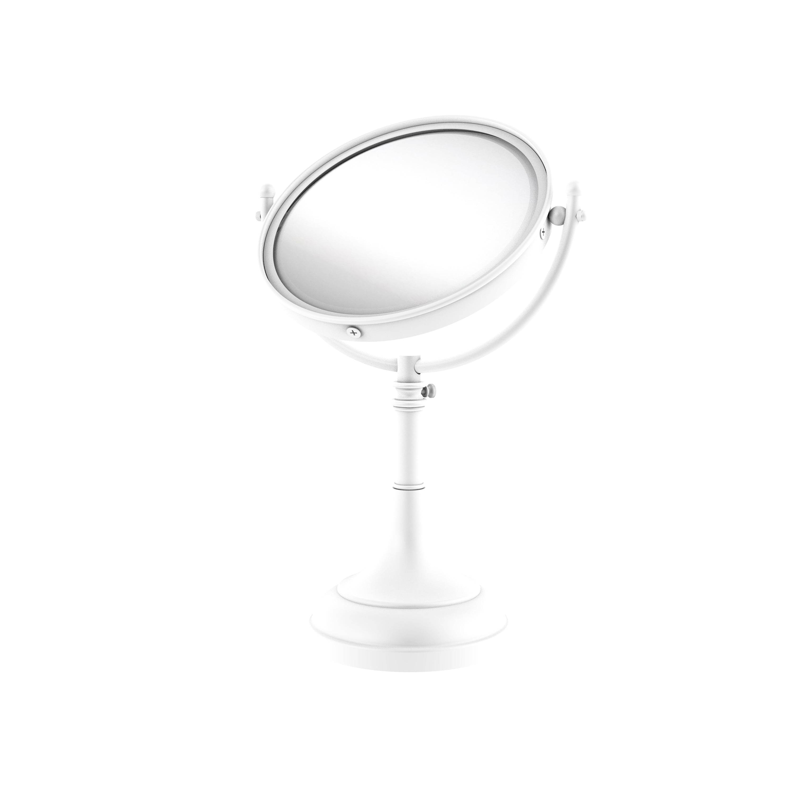 Height Adjustable 8 Inch Vanity Top Make-Up Mirror 2X Magnification ...
