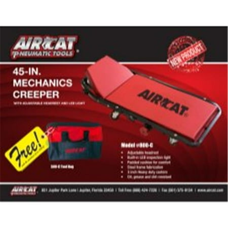 AirCat ACA800-C-500-C Creeper with Adjustable Headrest & LED Light Free ...