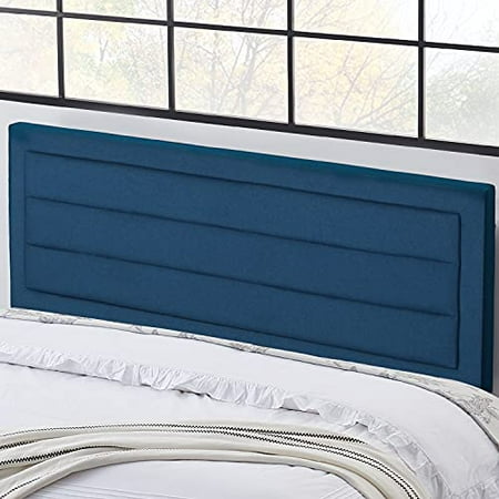 VECELO Upholstered Banded Tufted Headboards Blue Fabric Modern Bed ...