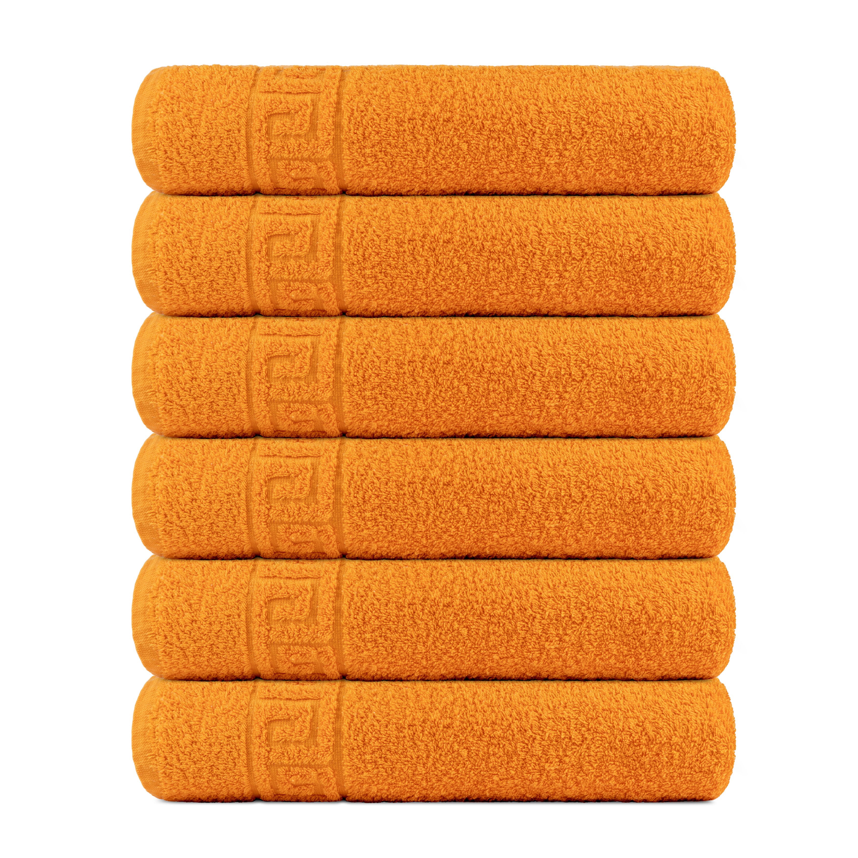 6 Piece 100 Cotton Hand Bath Towel With Color Options Orange Bath 6 Piece 100 Cotton Hand Bath Towel With Color Options Orange Bath