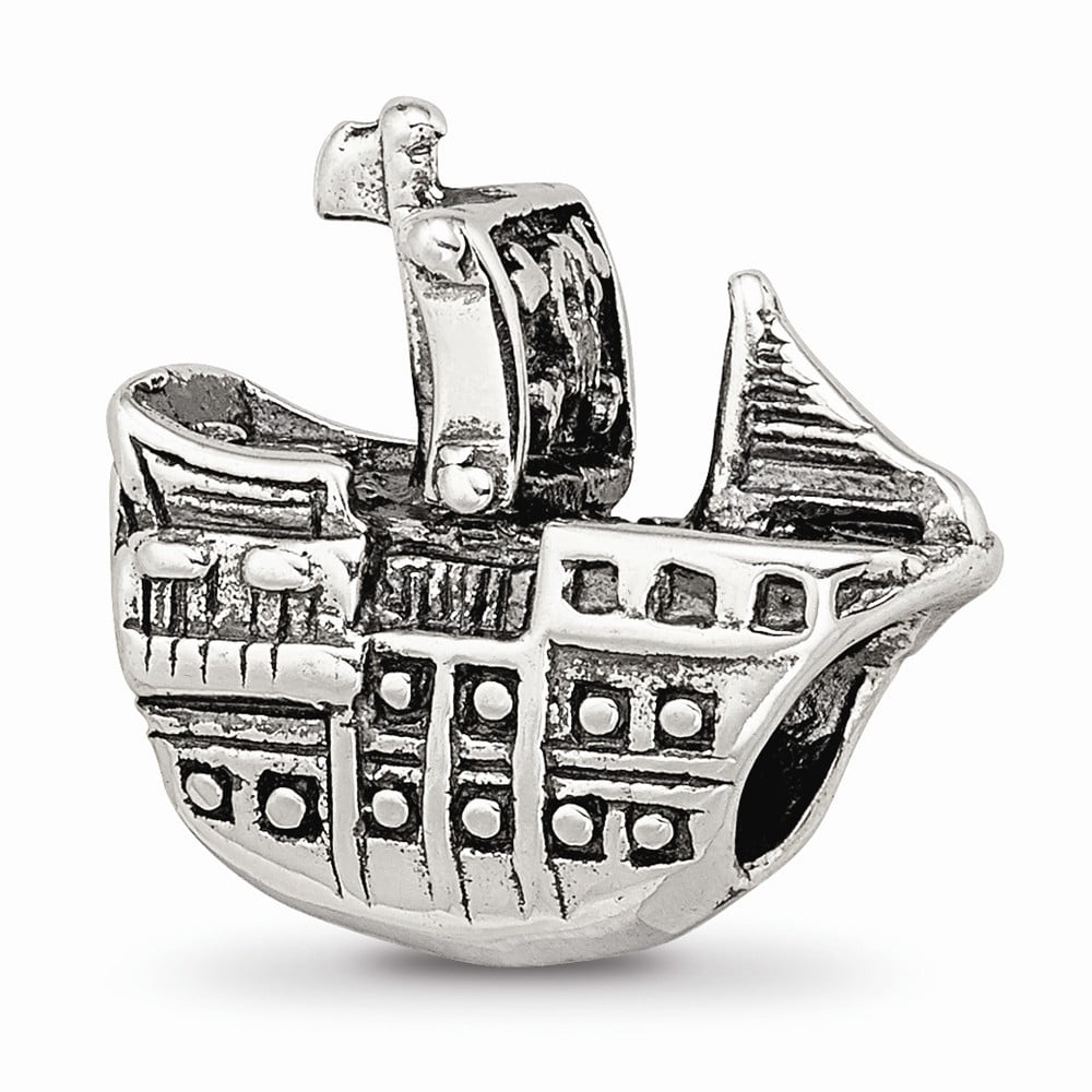 Fancy Bead White Sterling Silver Themed 14.55 mm Reflections Pirate ...