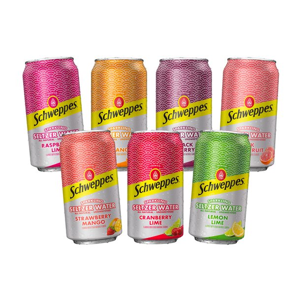 Schweppes Seltzer Sparkling Water - Variety Pack - 7 Natural Flavors - Refreshing, Tasty ...