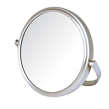 Jerdon 5 inch Diameter Table Top Makeup Mirror, 5X-1X Magnification ...