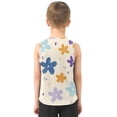 Beige Background Hand Drawn Colorful Florals Vest Undershirt Tank Top ...