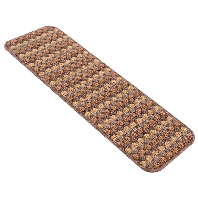 Waffle Pattern Multi Color Indoor Carpet Stair Treads 8"x26" Set of 7 ...