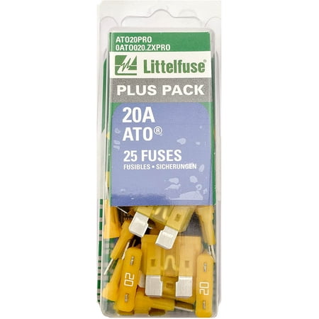 Littelfuse ATO20PRO 20 Amp Fast-Acting Blade Fuses, Pack of 25 ...