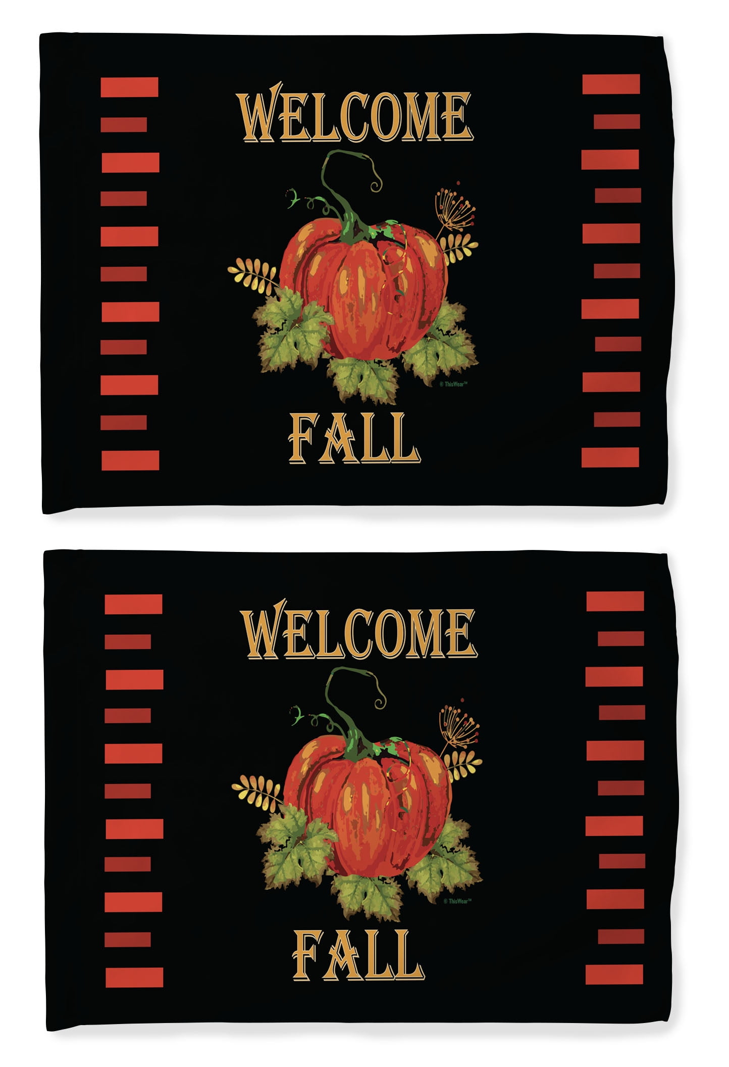 ThisWear Fall Decor Welcome Fall Garden Flag Pumpkin Yard Flag 2 Pack ...