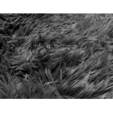 Mainstays Solid Black Fluffy Shag Faux Fur Area Rug, 36 in x 56 in ...