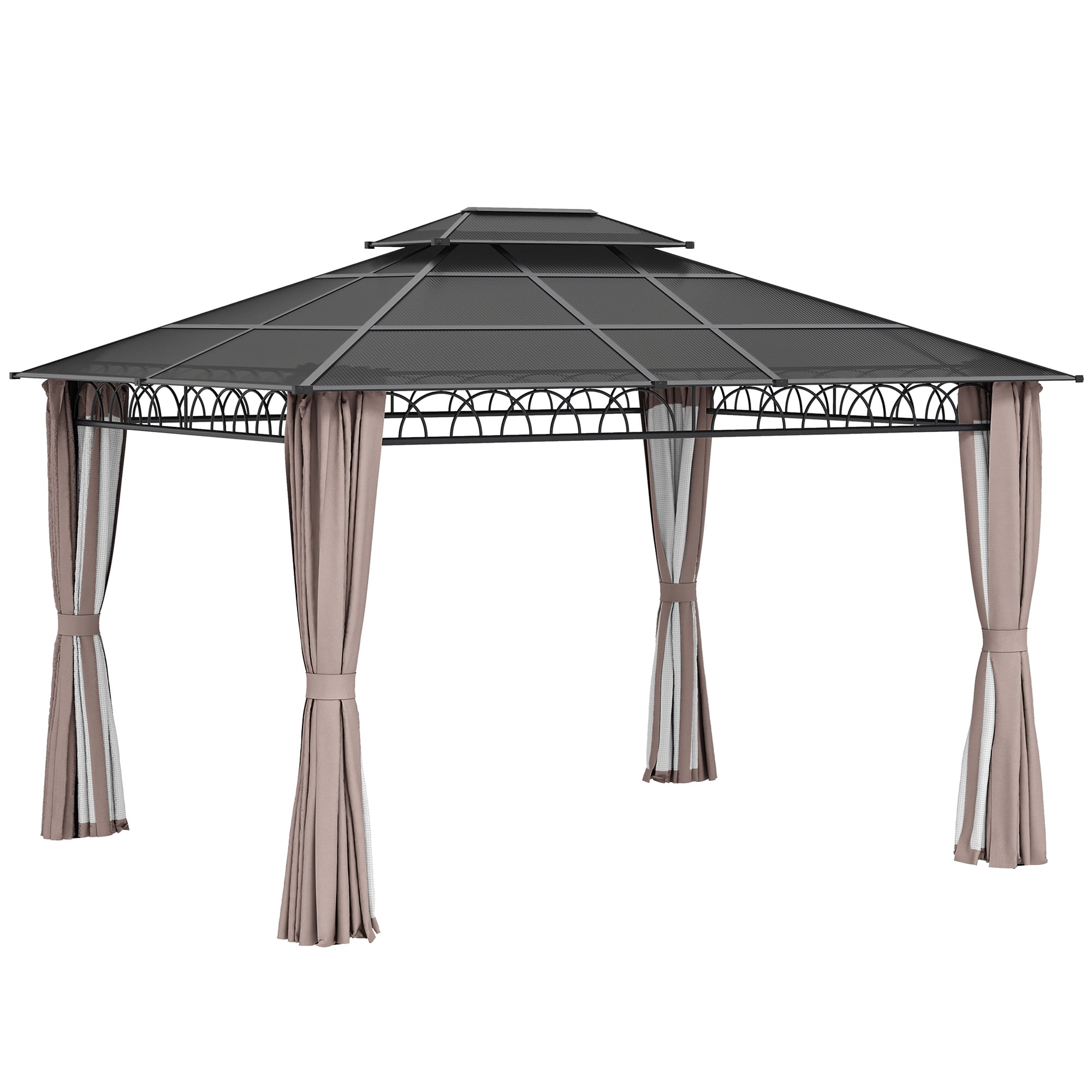 Click here for Outsunny 10 X 12 Double Roof Hardtop Gazebo With N... prices